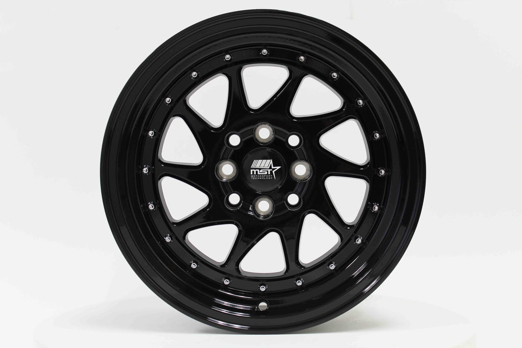MT28 - Glossy Black - 15x8.0 4x100/4x114.3 Offset +20 – mstwheels