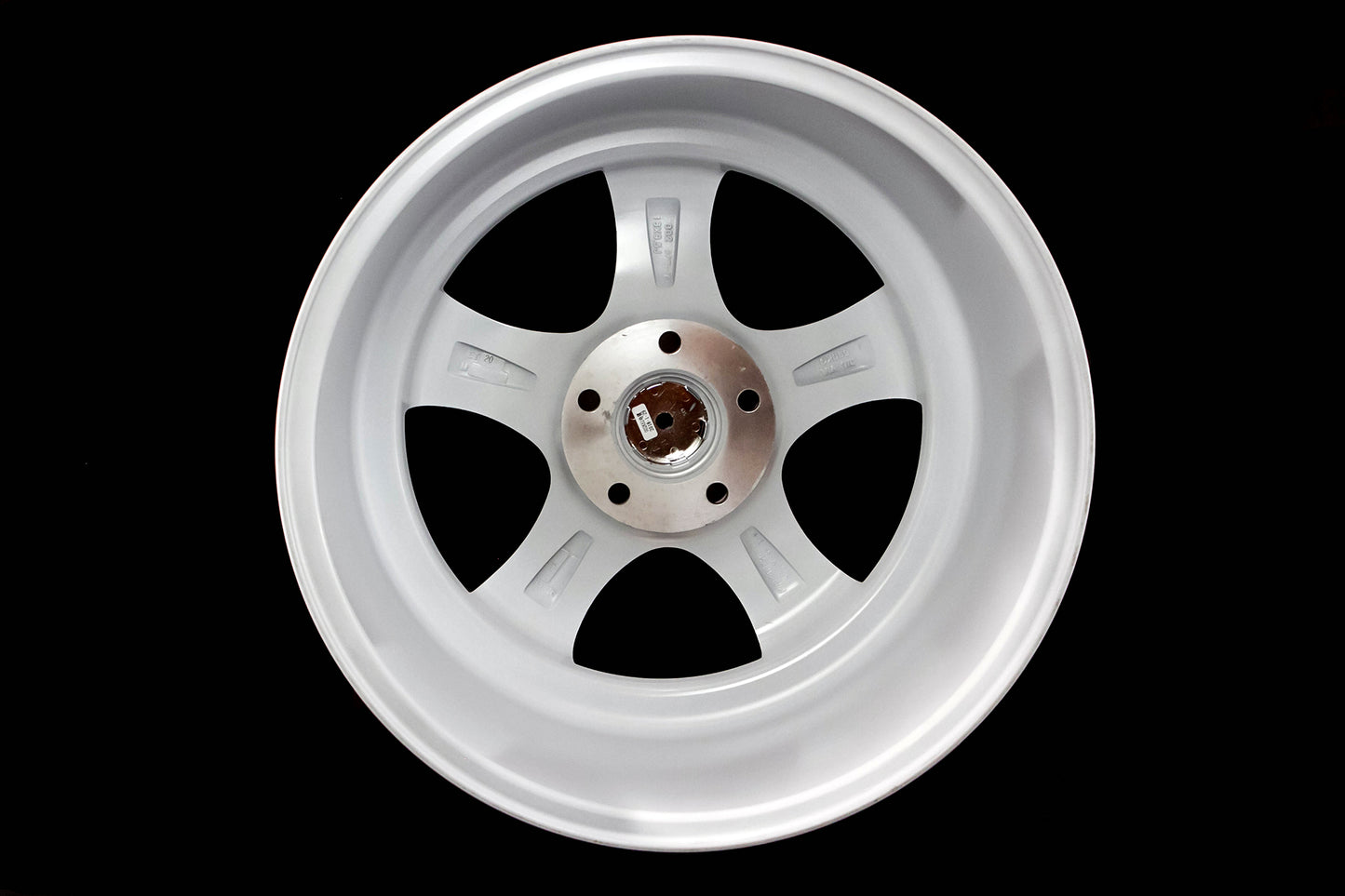 MT07 - White w/Machined Lip Gold Rivets - 18x9.5 5x114.3 Offset +20 ...